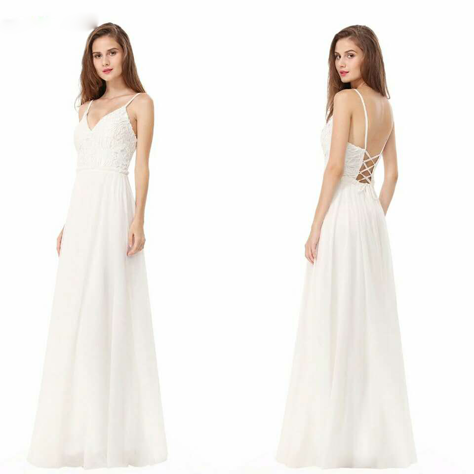 Sexy V-neck Backless Sleeveless Long Prom Dress 2018 on Luulla